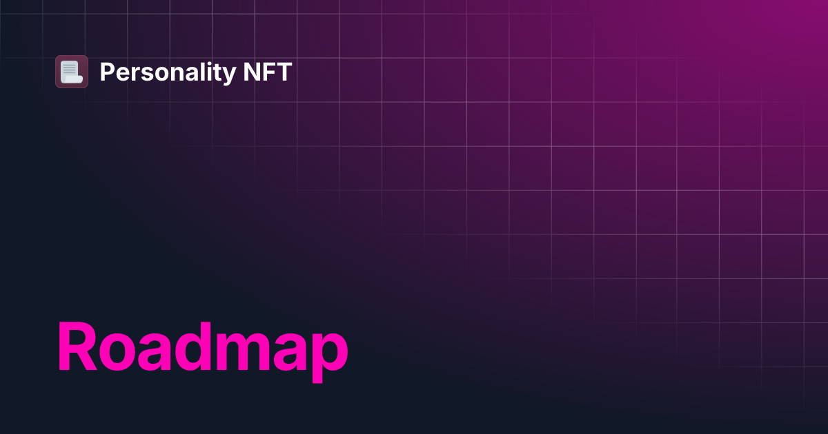 Roadmap | Personality NFT